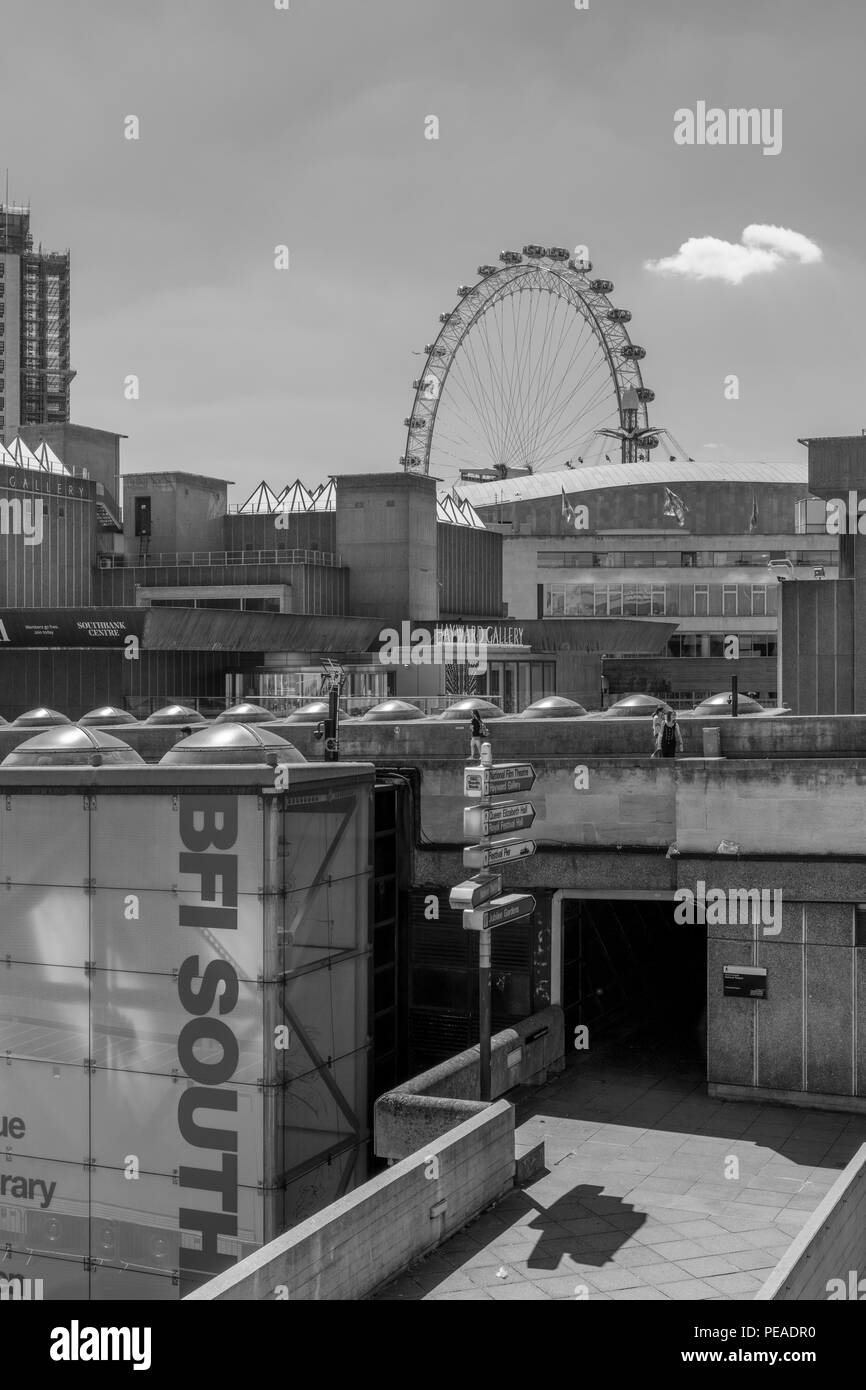 National Theatre brutalist style concrete building part of London's ...