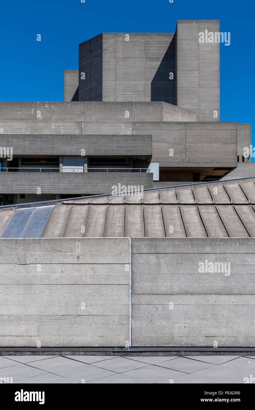 National Theatre brutalist style concrete building part of London's ...