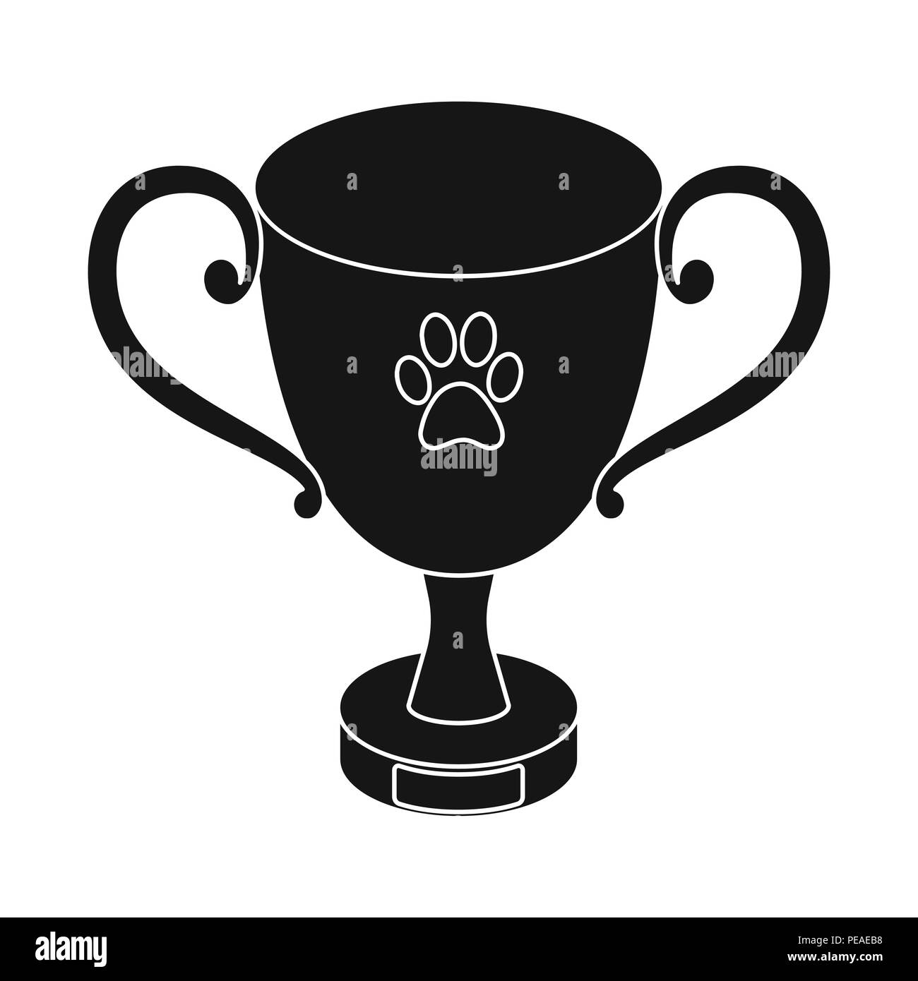 Dog award vector illustration icon in black design Stock Vector Image ...