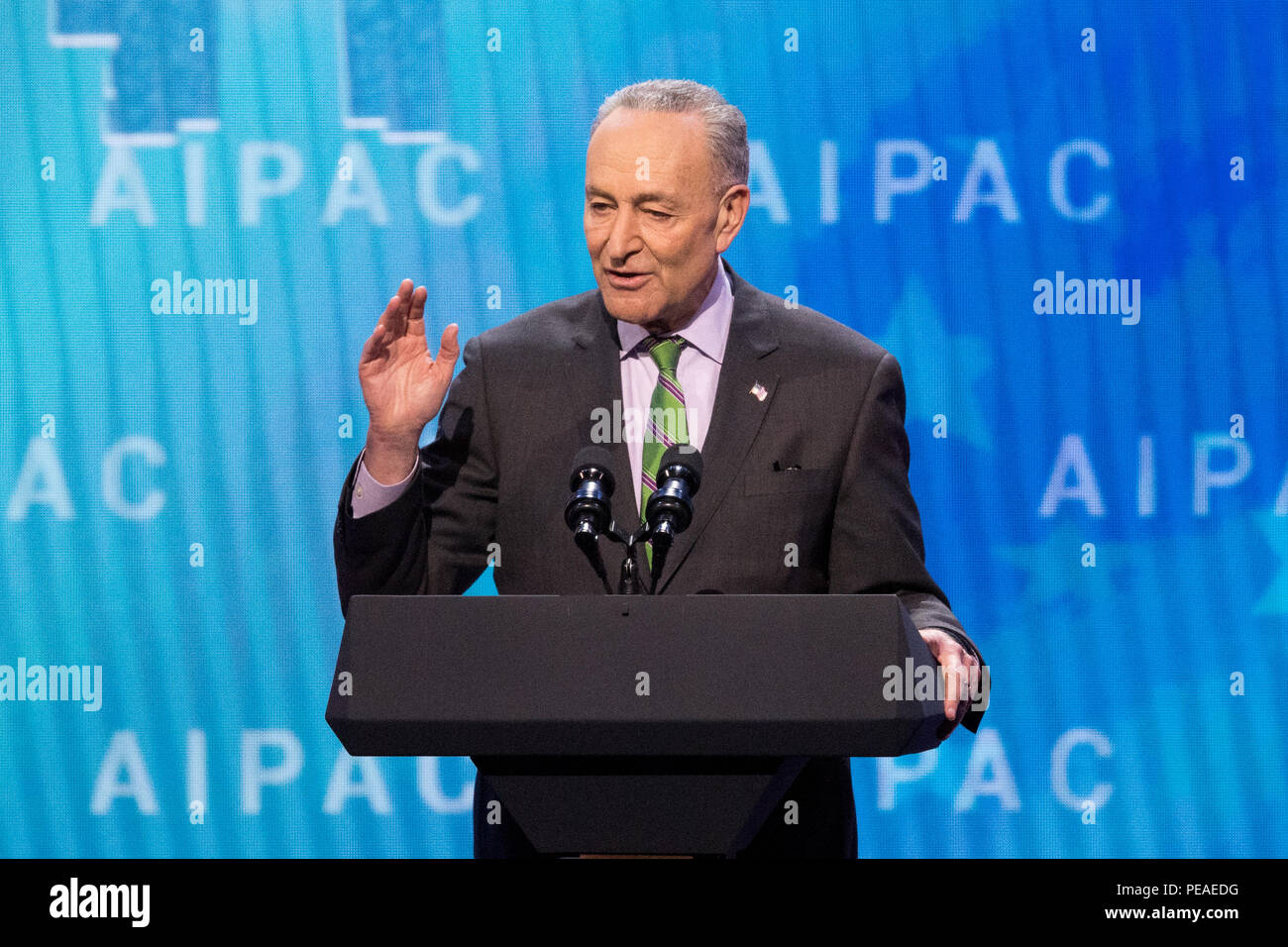 Chuck Schumer, United States Senator (D) from New York, speaking at the ...
