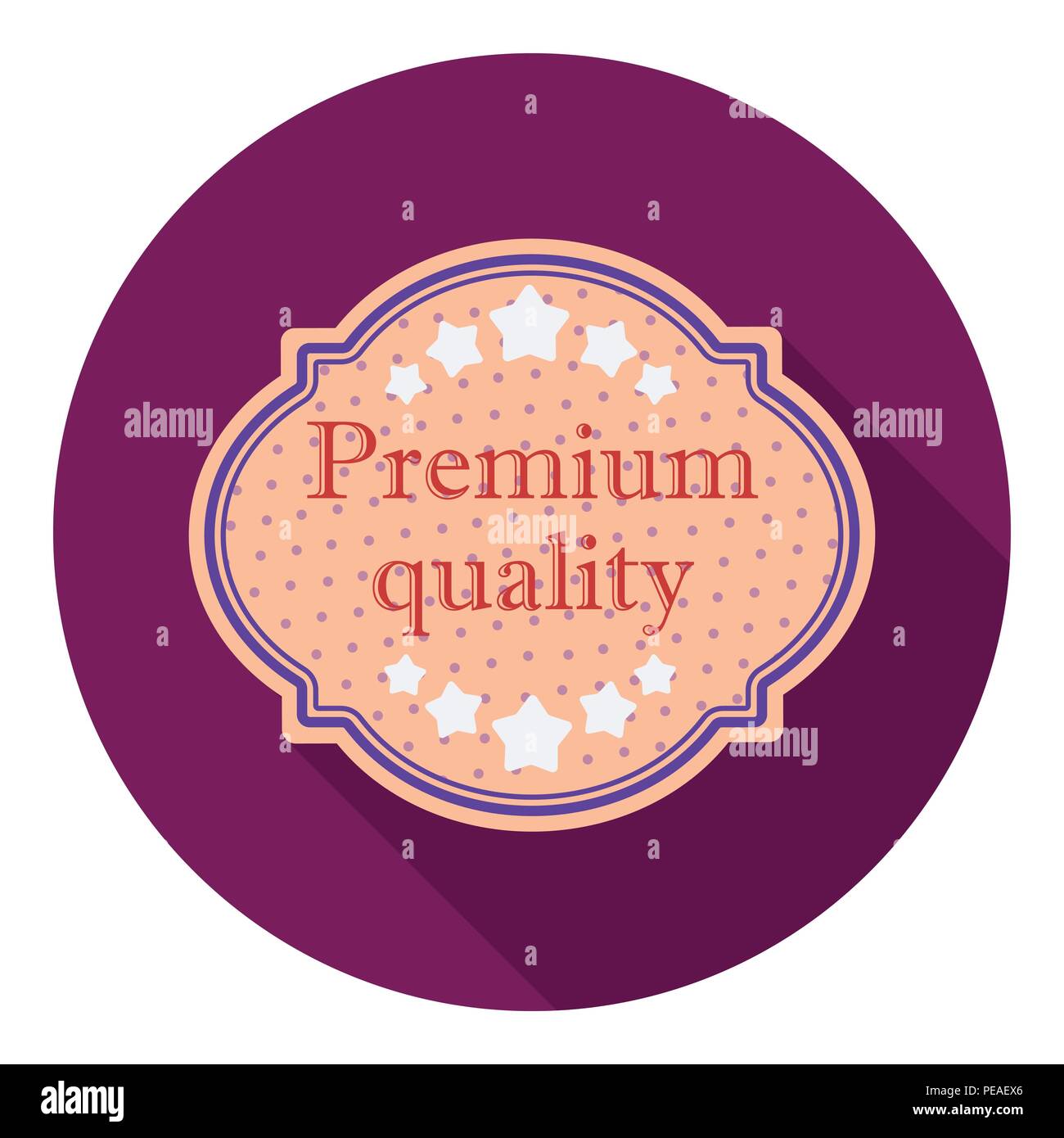 Premium quality icon in flat style isolated on white background. Label ...