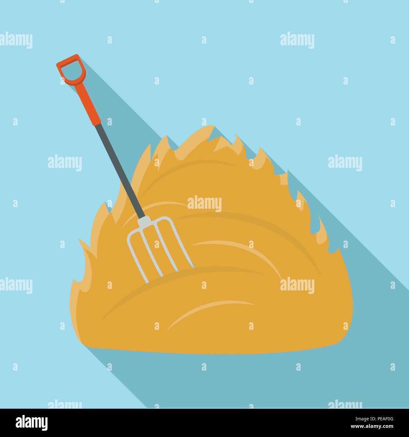 Hay single icon in flat style .Hay vector symbol stock illustration ...