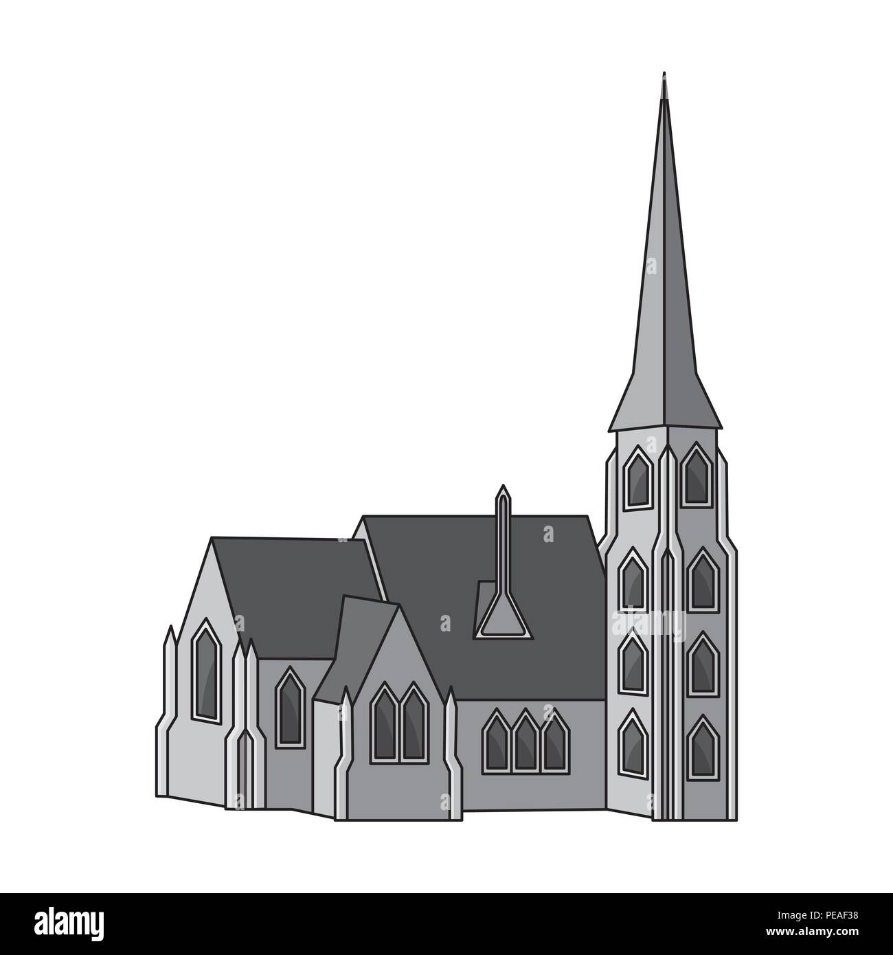 Building, single icon in monochrome style.Building, vector symbol stock ...