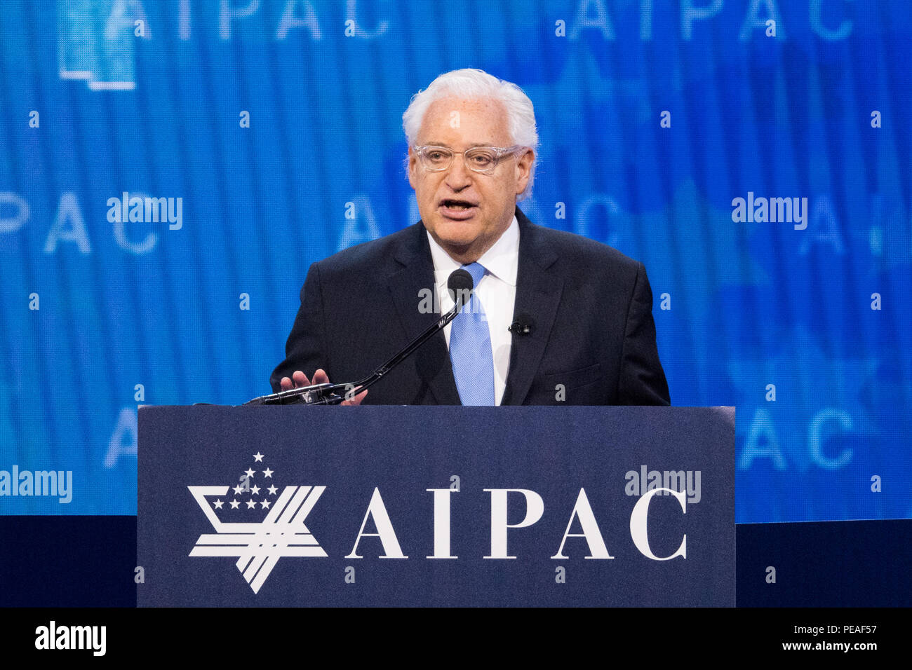 David Friedman, United States Ambassador to Israel, speaking at the ...