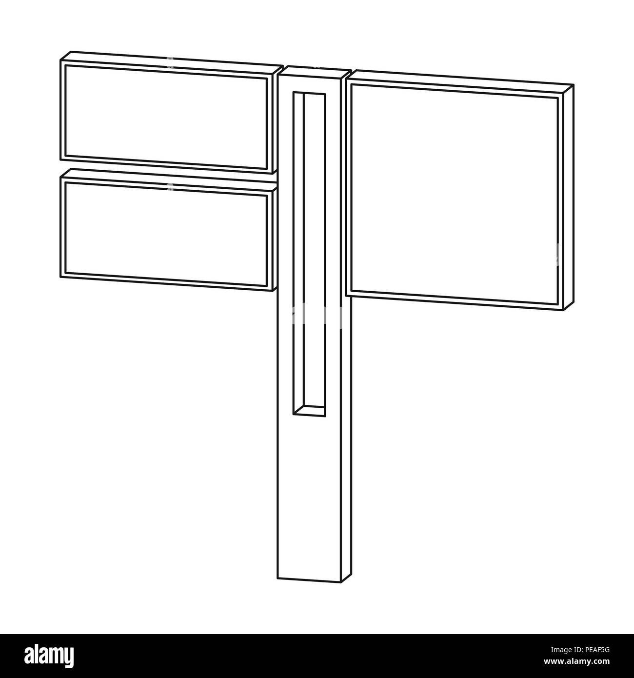 Sign single icon in outline style.Sign vector symbol stock illustration ...