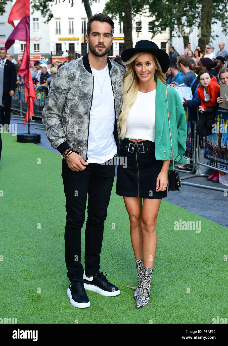 Laura Anderson (right) and Paul Knops attending the world premiere of ...