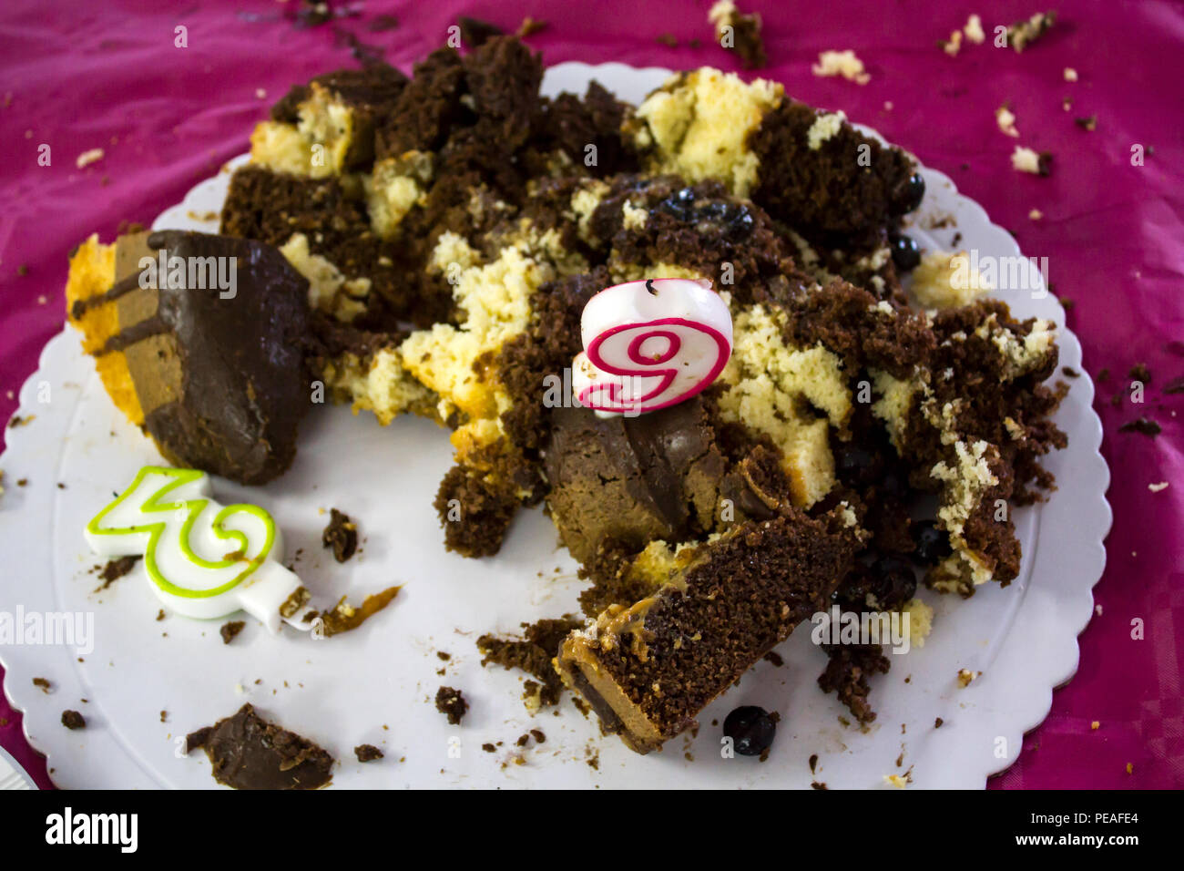 Destroyed cake hi-res stock photography and images - Alamy