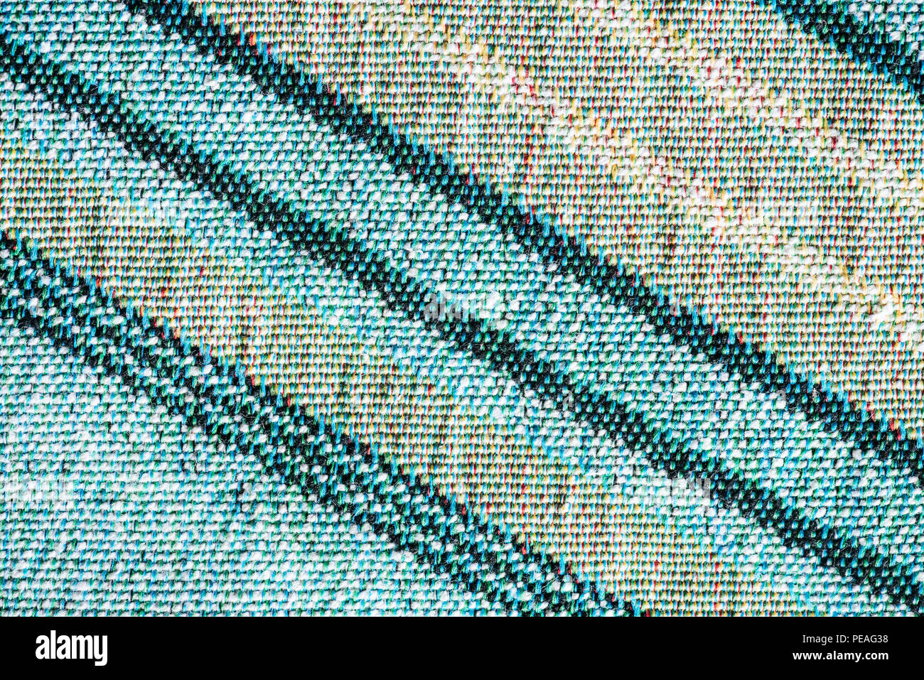 full frame image of textile fabric with abstract pattern background ...