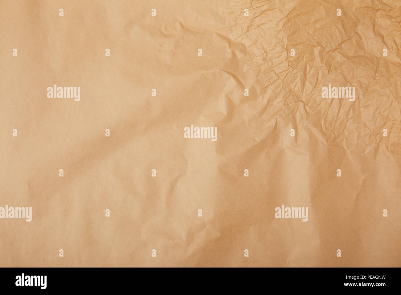 full frame shot of crumpled kraft paper for background Stock Photo - Alamy