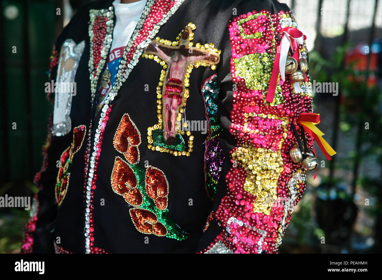 Dancer from Los Tecuanes de San Gabriel in Puebla. The dance represents ...