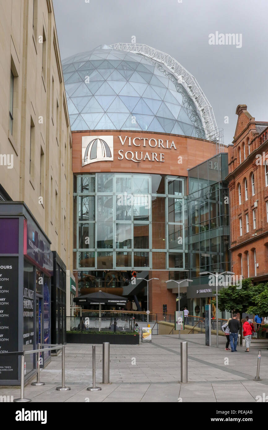 The Victoria Square centre in Belfast. The glass dome at Victoria ...