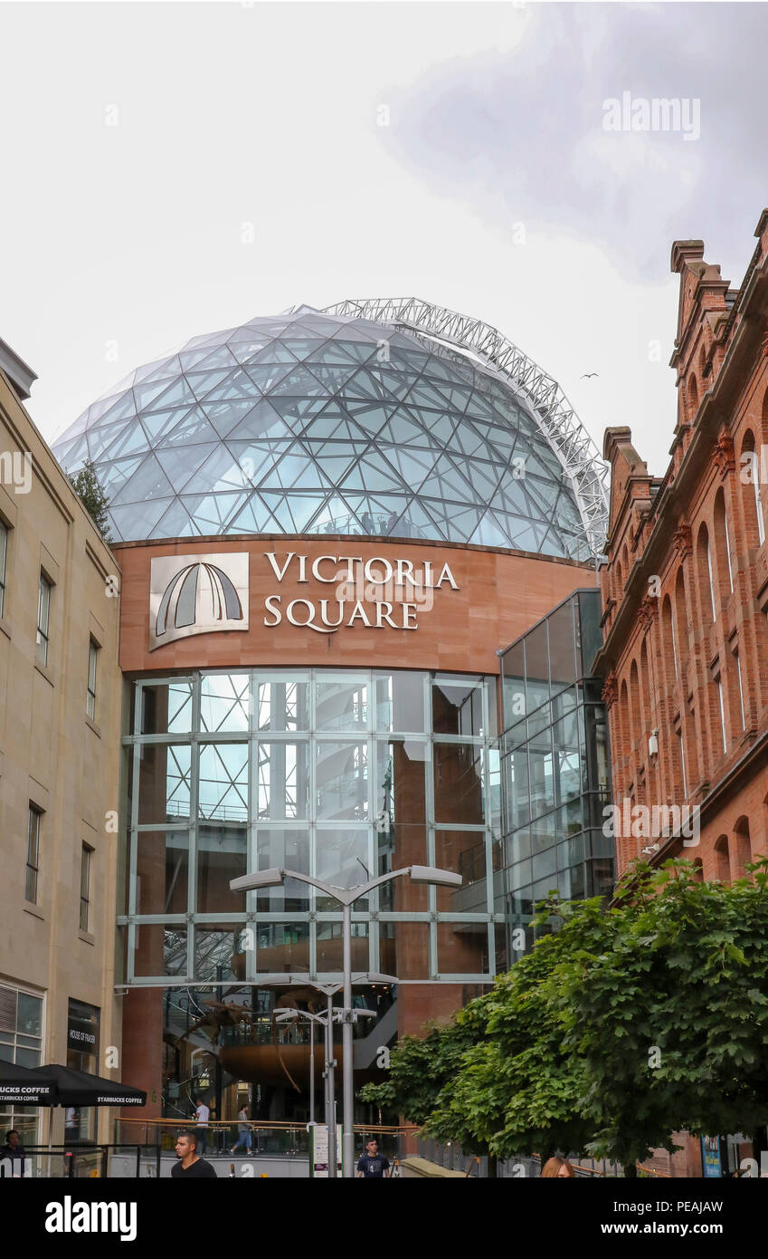 The Victoria Square centre in Belfast. The glass dome at Victoria ...