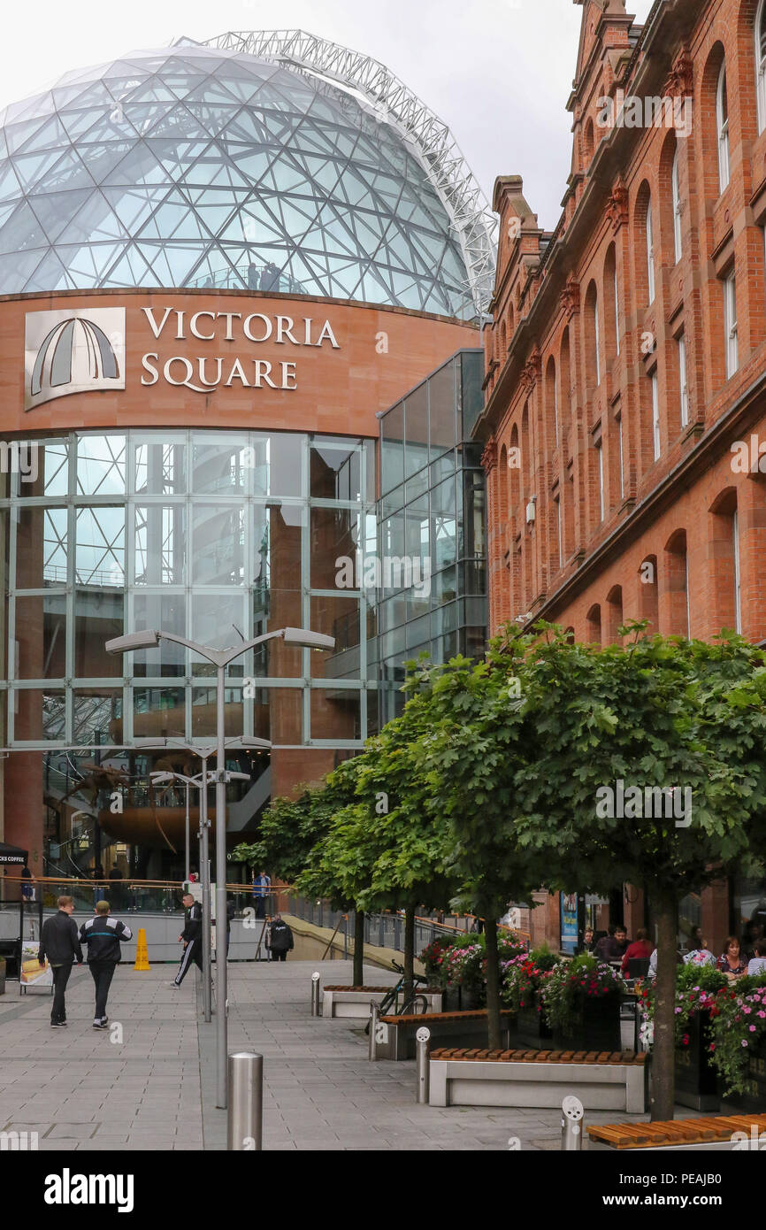 The Victoria Square centre in Belfast. The glass dome at Victoria ...