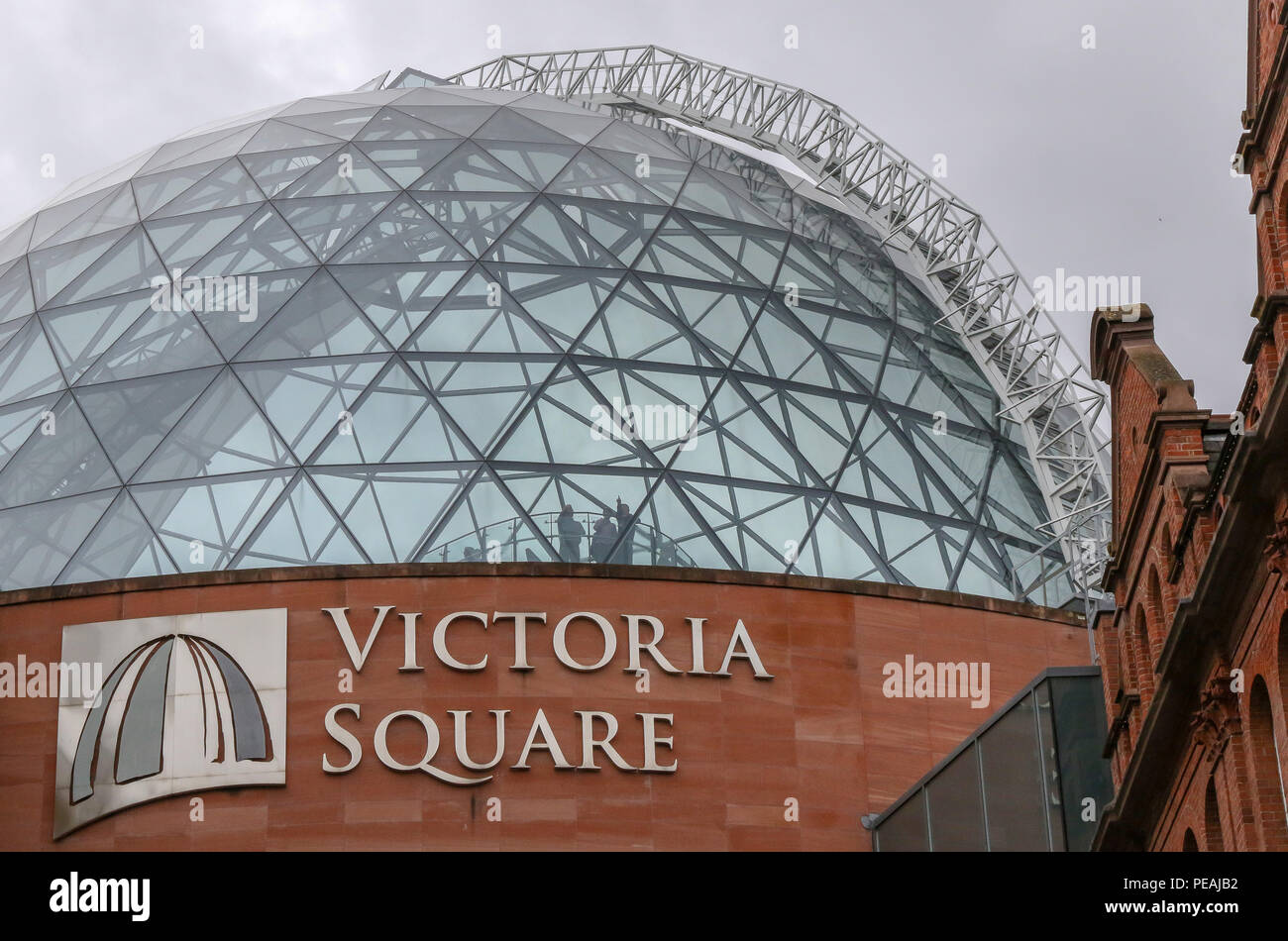 The Victoria Square centre in Belfast. The glass dome at Victoria ...