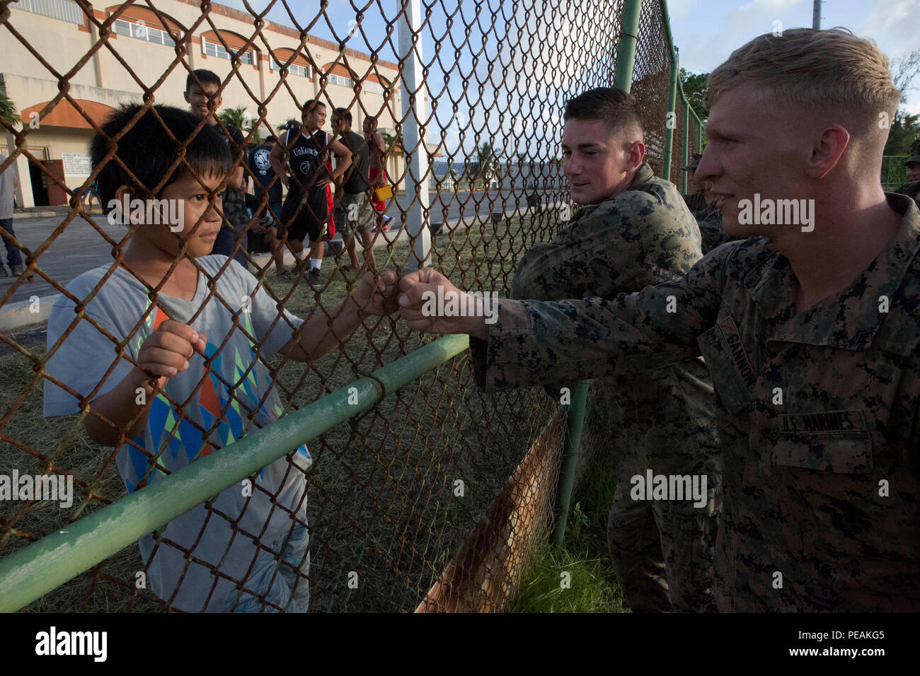 Corporal Tyler Thomas and Cpl Cody Gannon take a break to converse with ...