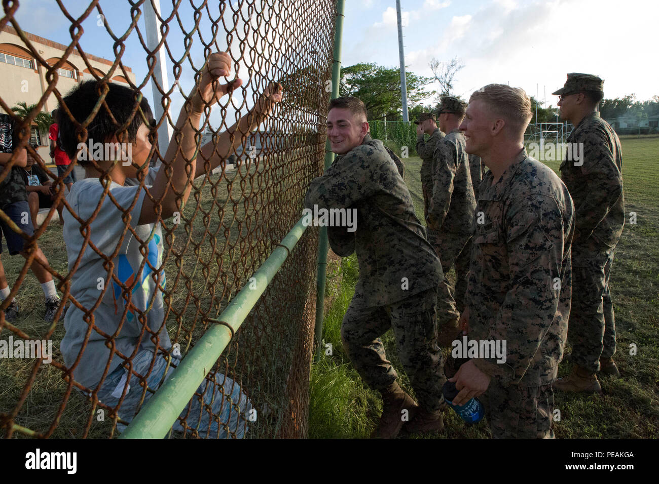 Corporal Tyler Thomas and Cpl Cody Gannon take a break to converse with ...
