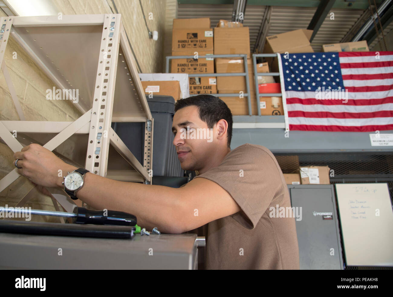 2015 logistics specialist 2nd class darren saiz hi-res stock ...