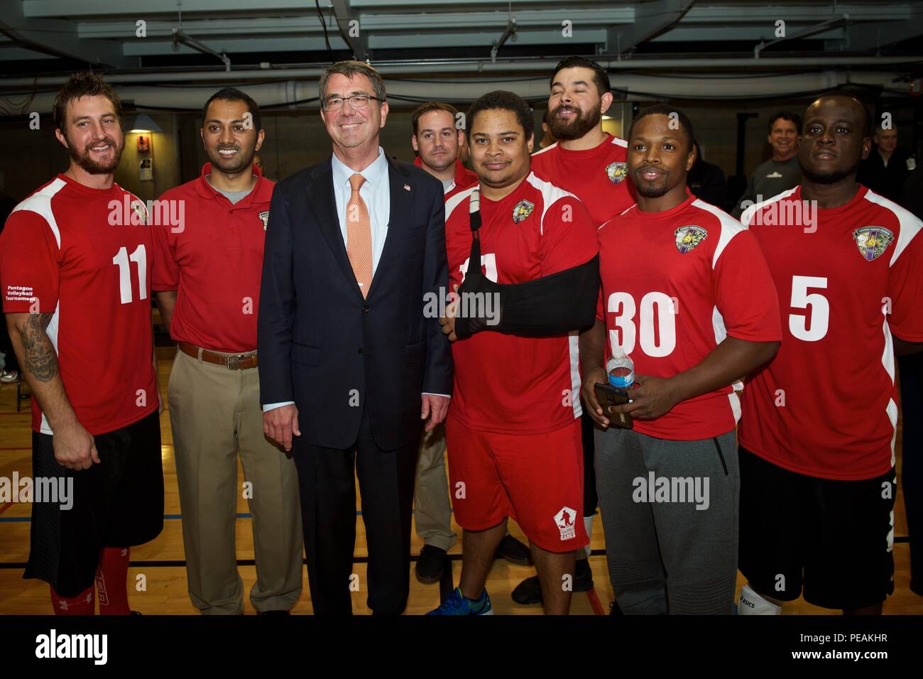 Secretary of Defense Ash Carter attends the Warrior Care Sitting ...
