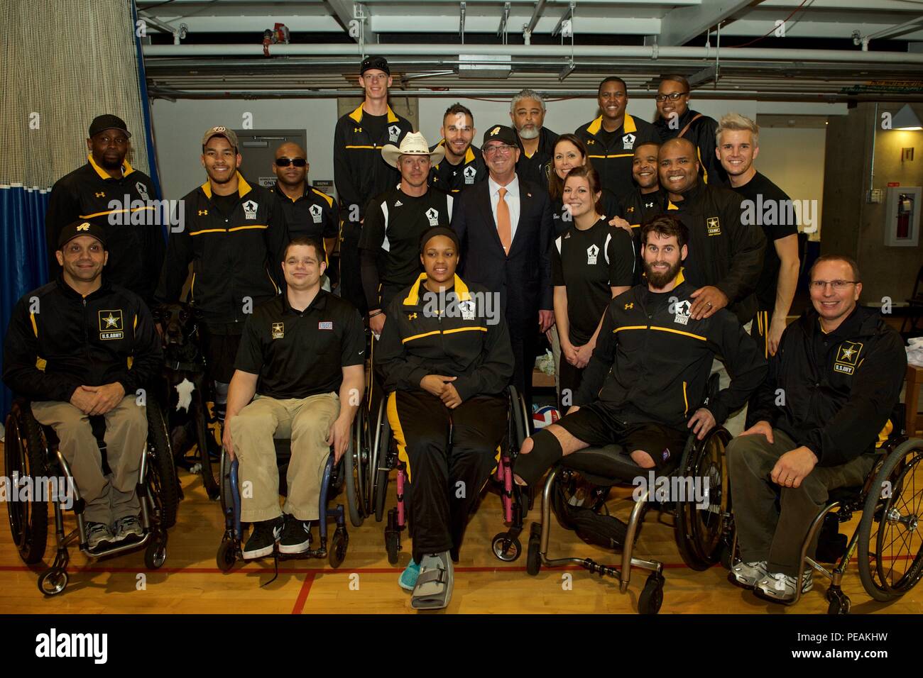 Secretary of Defense Ash Carter attends the Warrior Care Sitting ...