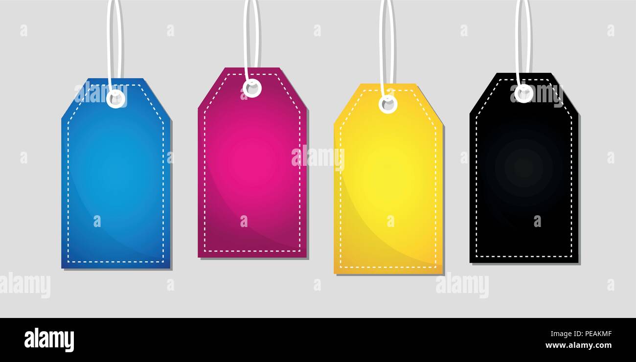 CMYK label primary colors print vector illustration EPS10 Stock Vector ...