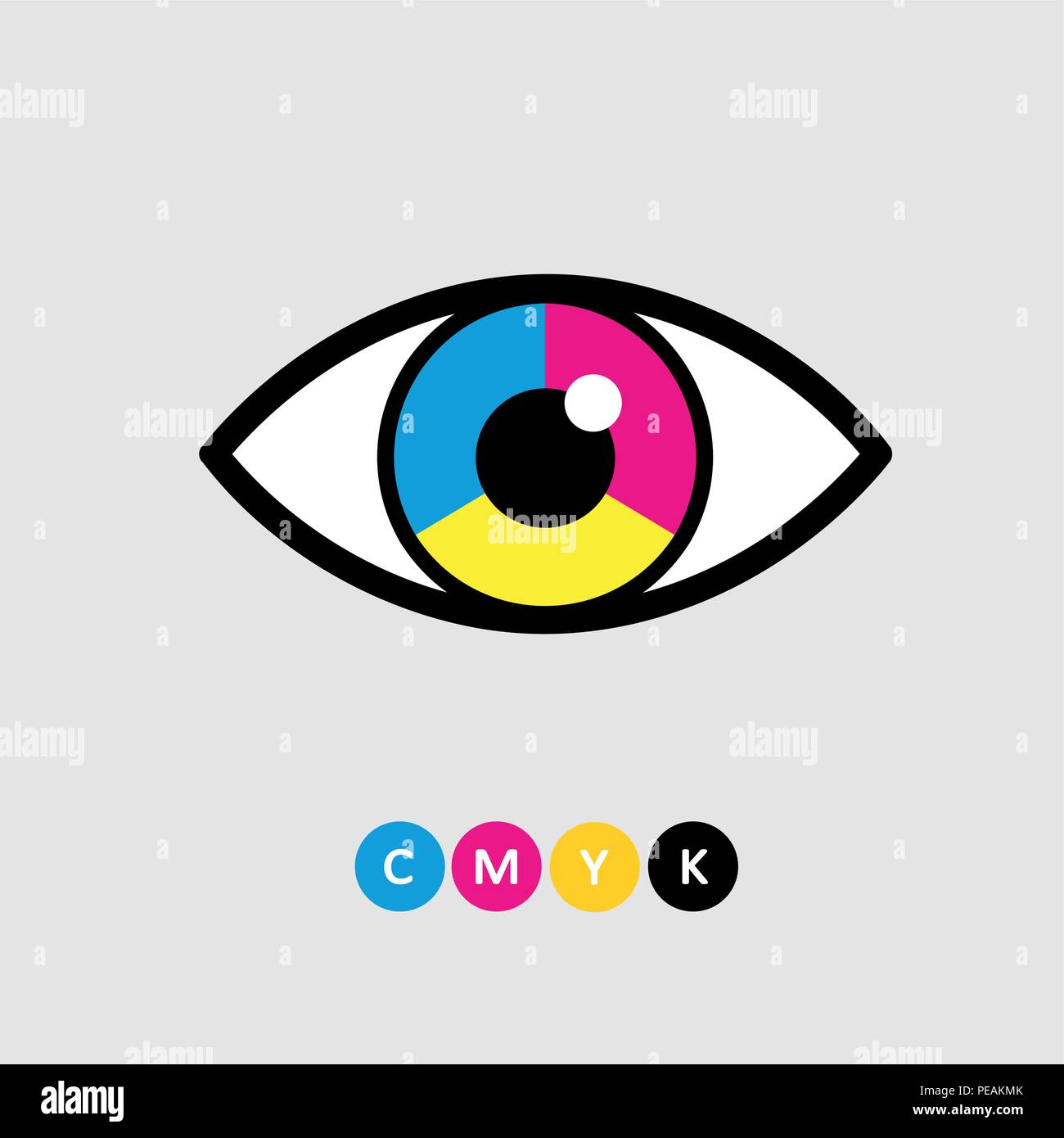 CMYK eye primary colors print vector illustration EPS10 Stock Vector ...