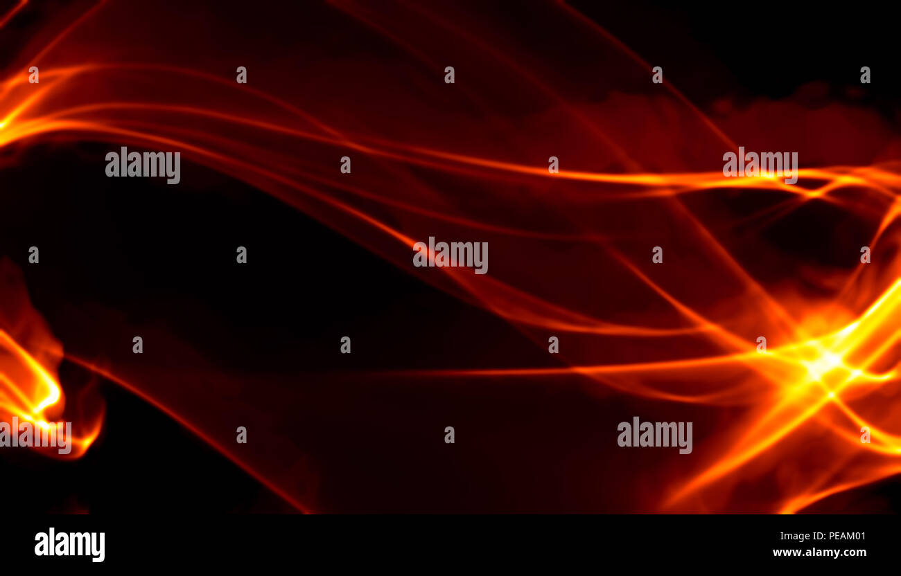 Abstract red smoke Fire over black background. Wavy elegant backdrop ...