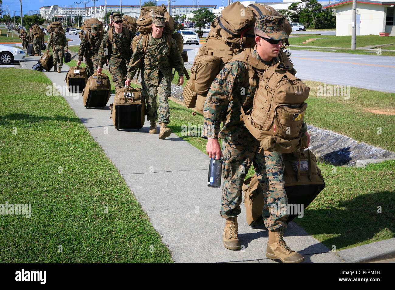U.S. Marines assigned to Battalion Landing Team 1st Battalion, 5th ...