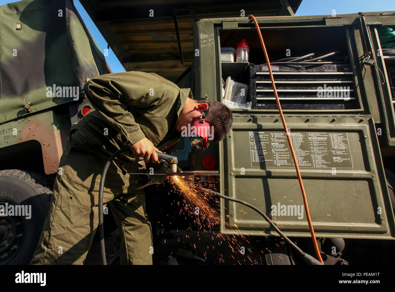 Lance Cpl. Casey Shearer, a Marine with Combat Logistics Battalion 26 ...