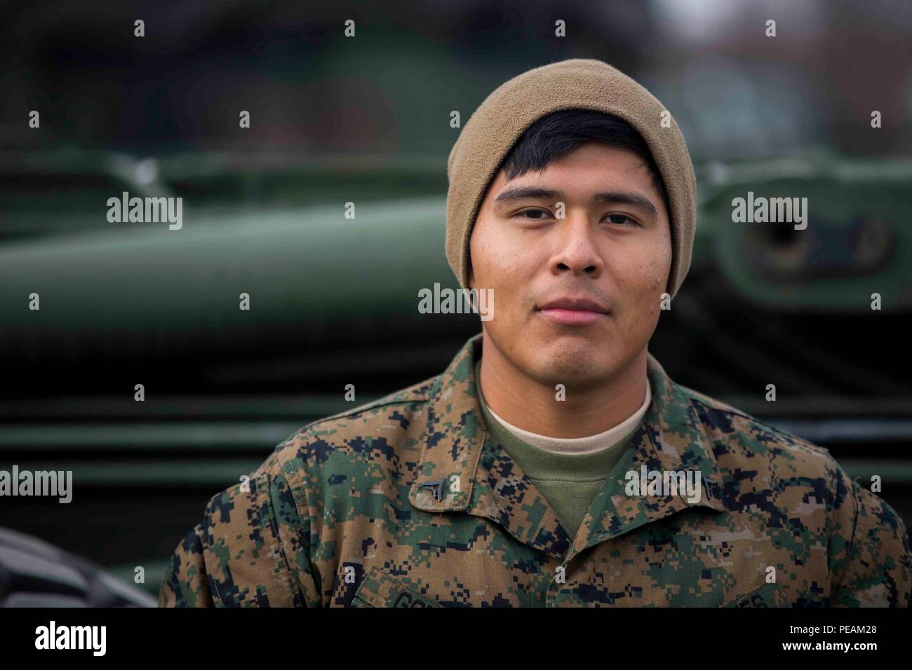 U.S. Marine Corps Lance Cpl. Oscar Gonzales, radio operator with ...