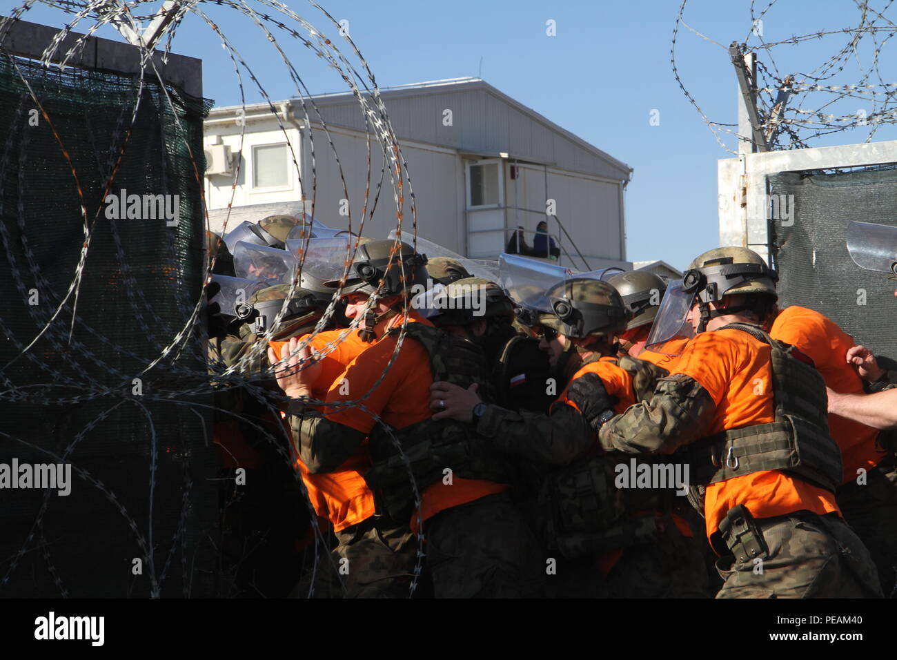 Polish army soldiers assigned to the Multinational Battle Group-East’s ...
