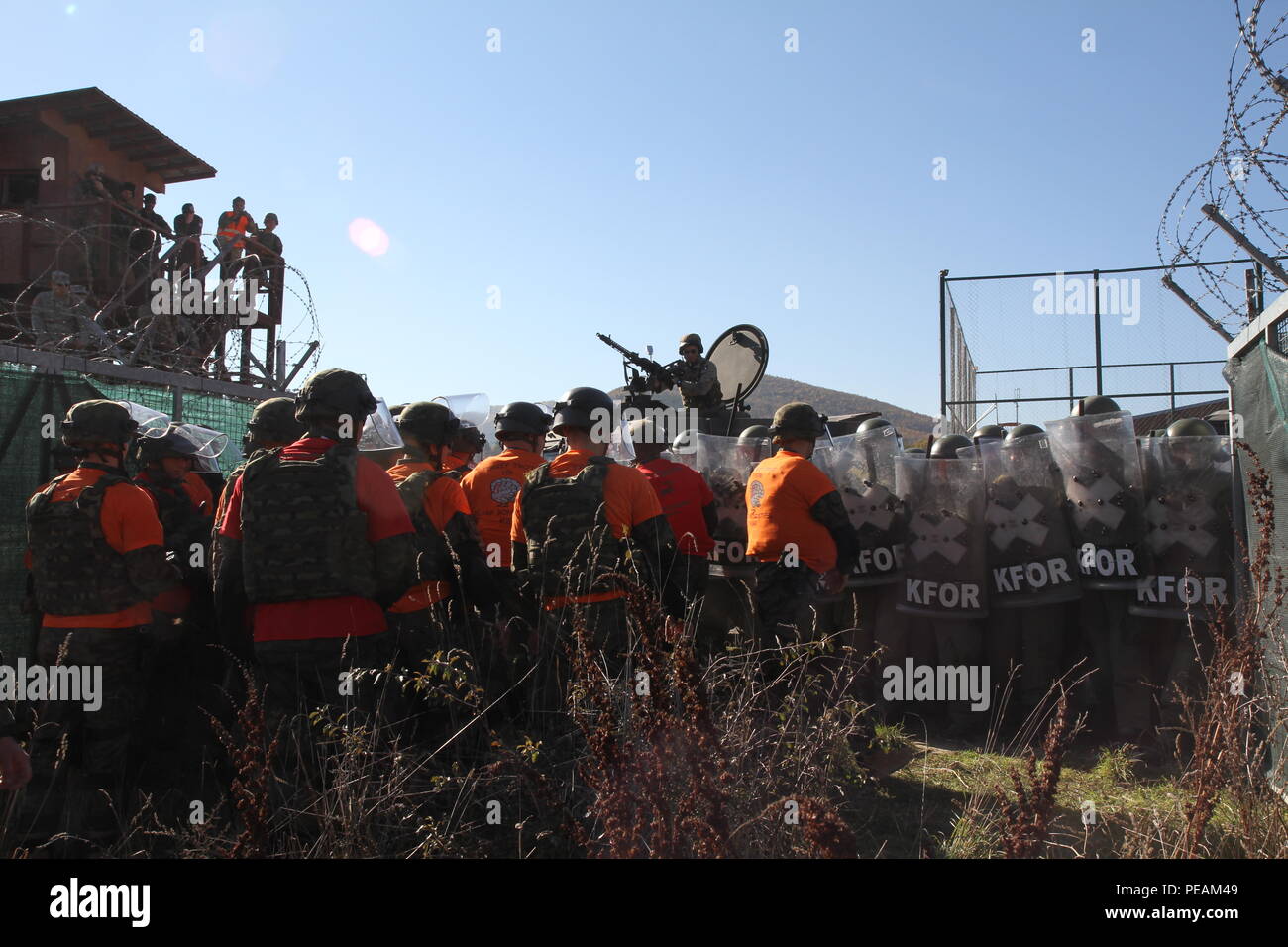 Polish army soldiers assigned to the Multinational Battle Group-East’s ...
