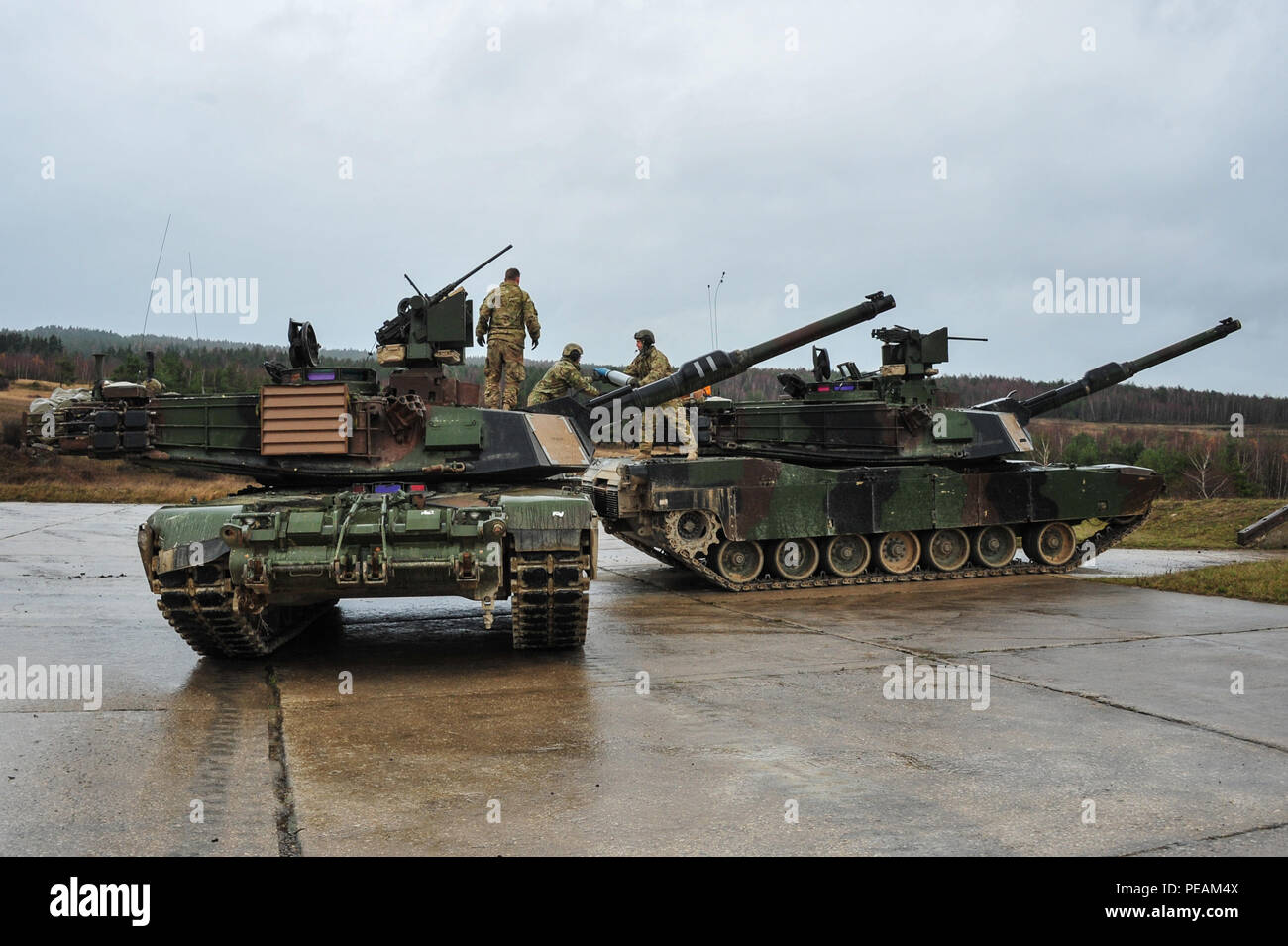 U.S. Soldiers with 1st Battalion, 64th Armor Regiment, 1st Armored ...