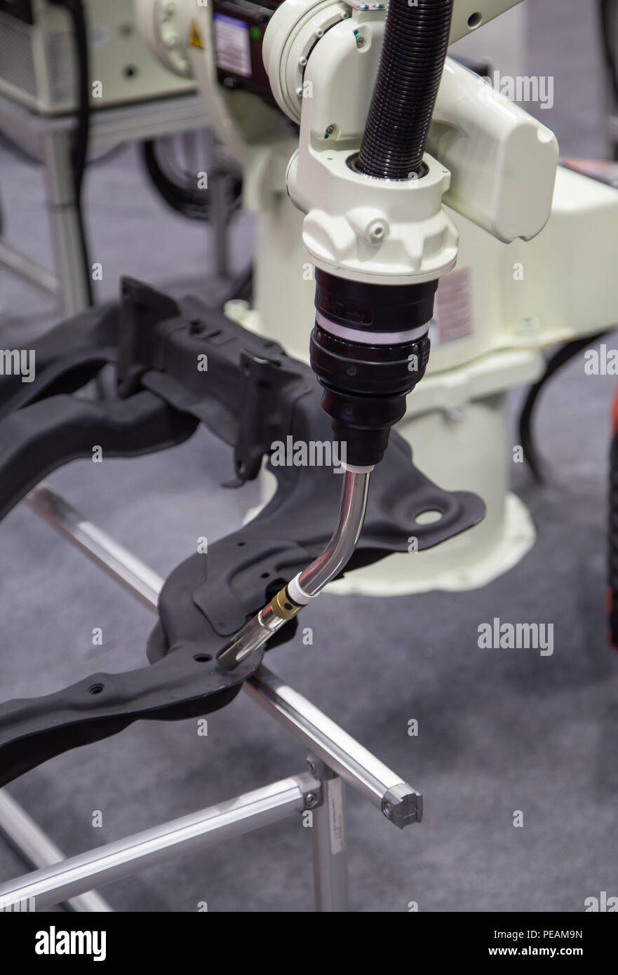Automated robotic arm welding in automotive industry Stock Photo - Alamy