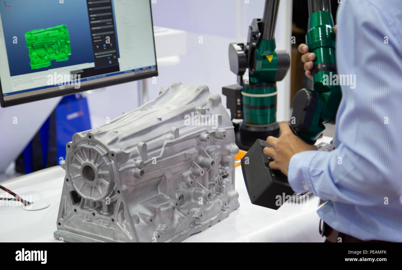 CMM arm 3D laser scanner optical advanced inspection Stock Photo - Alamy