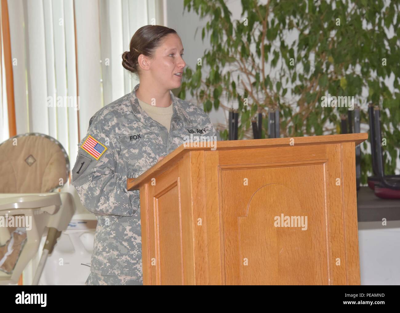 As master of ceremonies, U.S. Army Sgt. 1st Class Carrie Fox, from the ...
