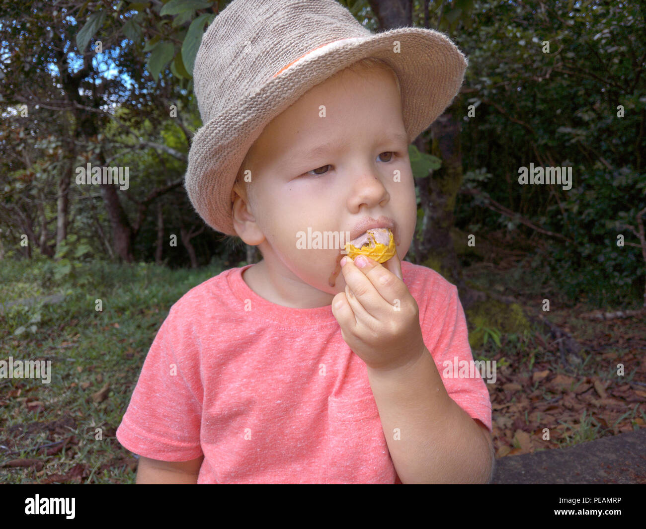 Cute boy is eating hi-res stock photography and images - Alamy