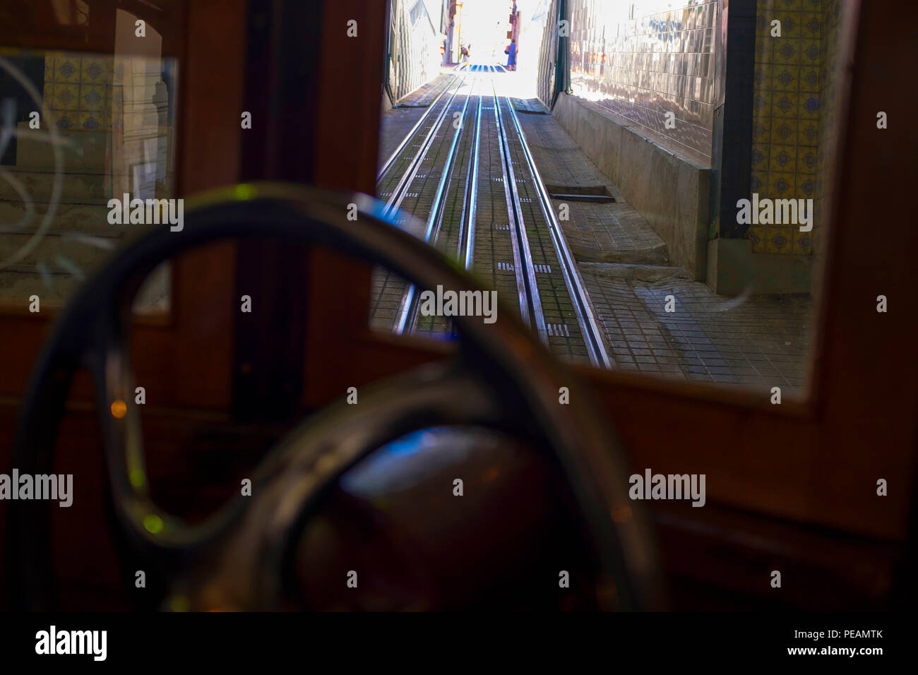 Ascensor da Bica, Bica Funicular, Lisbon, Portugal Stock Photo - Alamy