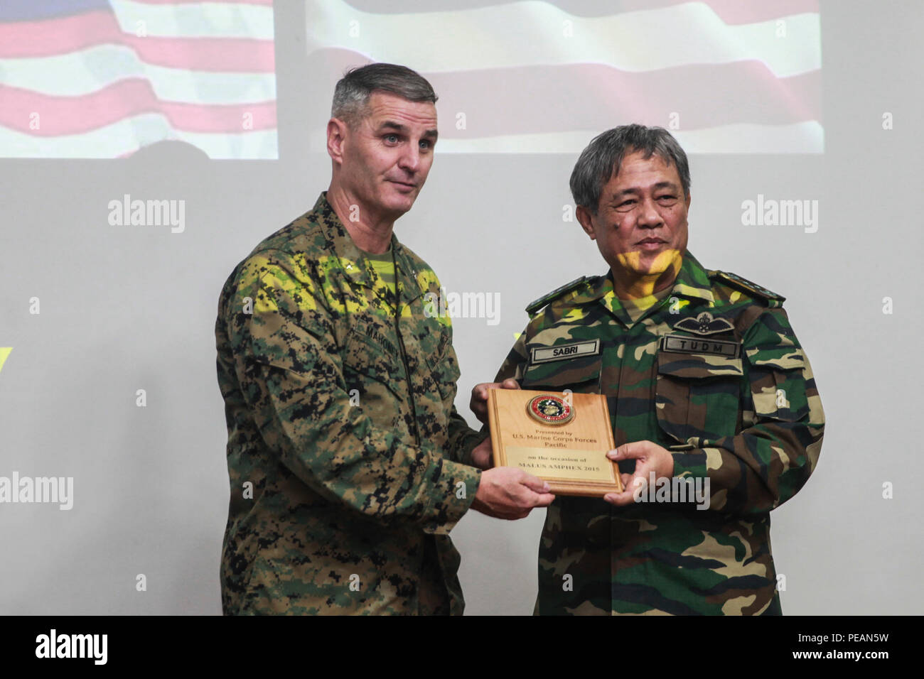 SABAH, Malaysia (Nov. 10, 2015) U.S. Marine Brig. Gen. Christopher J ...