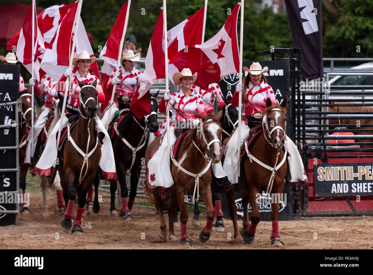 The Canadian Cowgirls precision equestrian show team perform at the ...