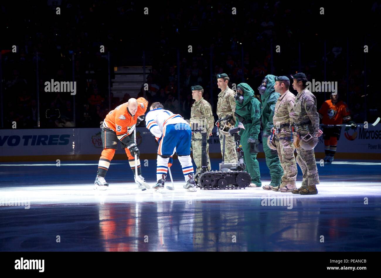 The 9th Civil Support Team's Talon robot drops the ceremonial first ...