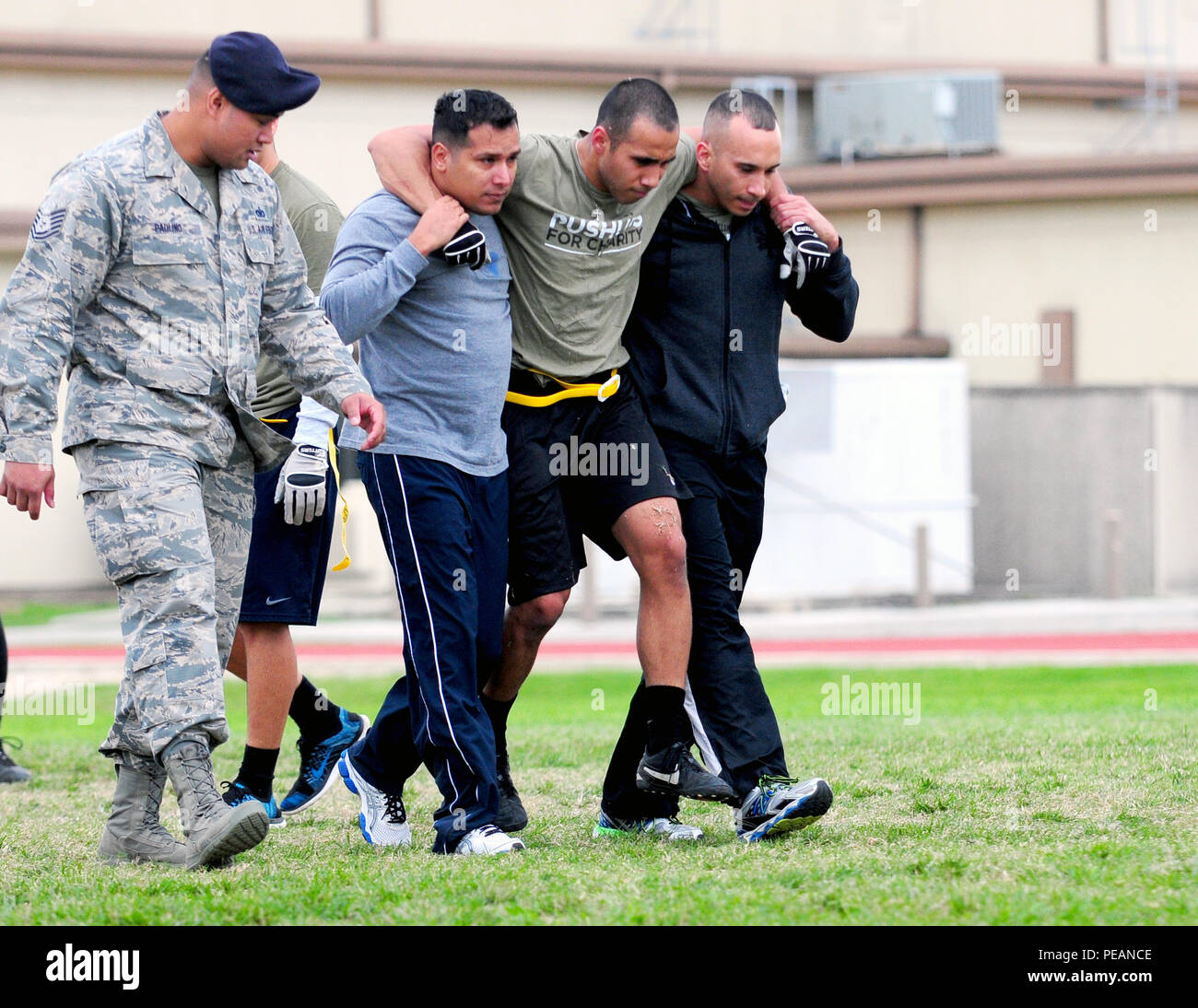 (Left to right) Tech Sgt. Joseph Paulino, Master Sgt. Jake Trevino and ...