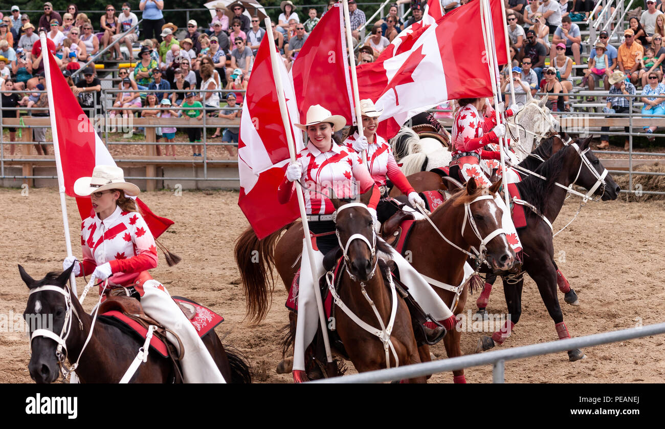 The Canadian Cowgirls precision equestrian show team perform at the ...