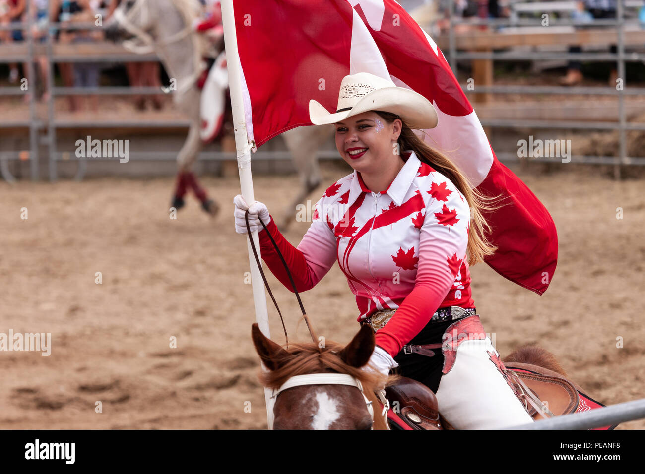 The Canadian Cowgirls precision equestrian show team perform at the ...