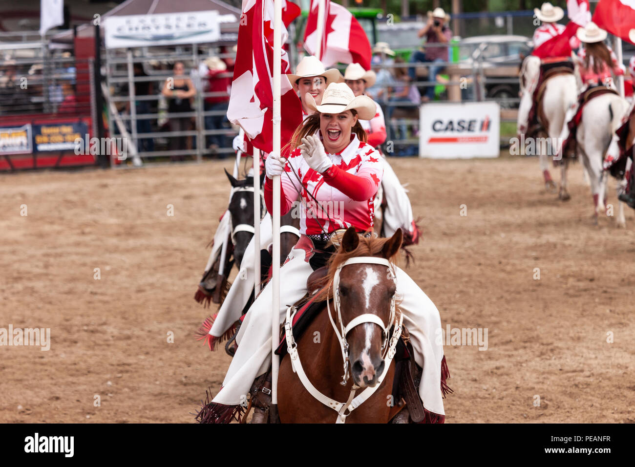 The Canadian Cowgirls precision equestrian show team perform at the ...