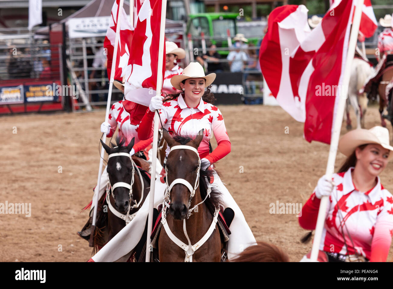 The Canadian Cowgirls precision equestrian show team perform at the ...