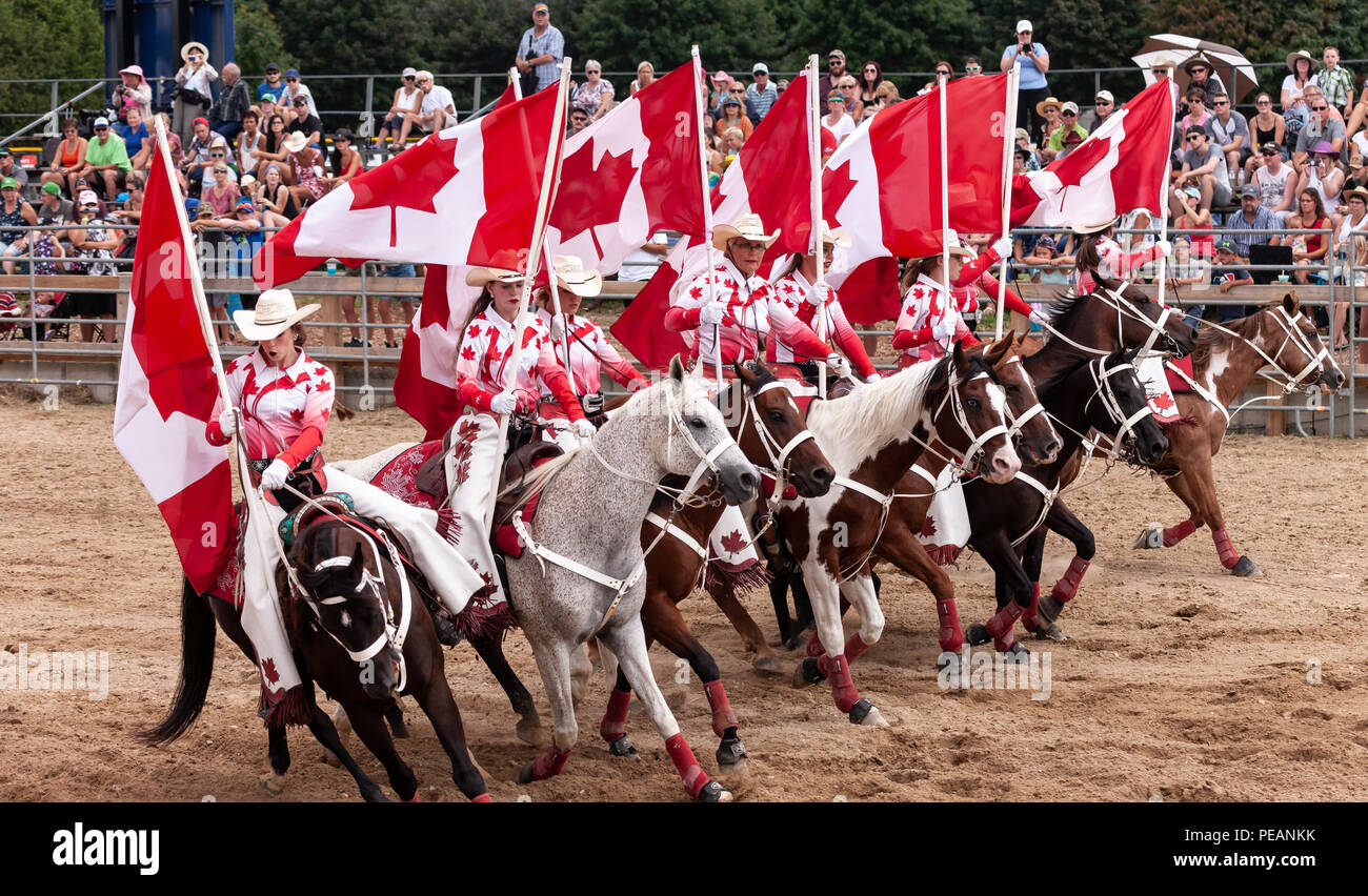 The Canadian Cowgirls precision equestrian show team perform at the ...