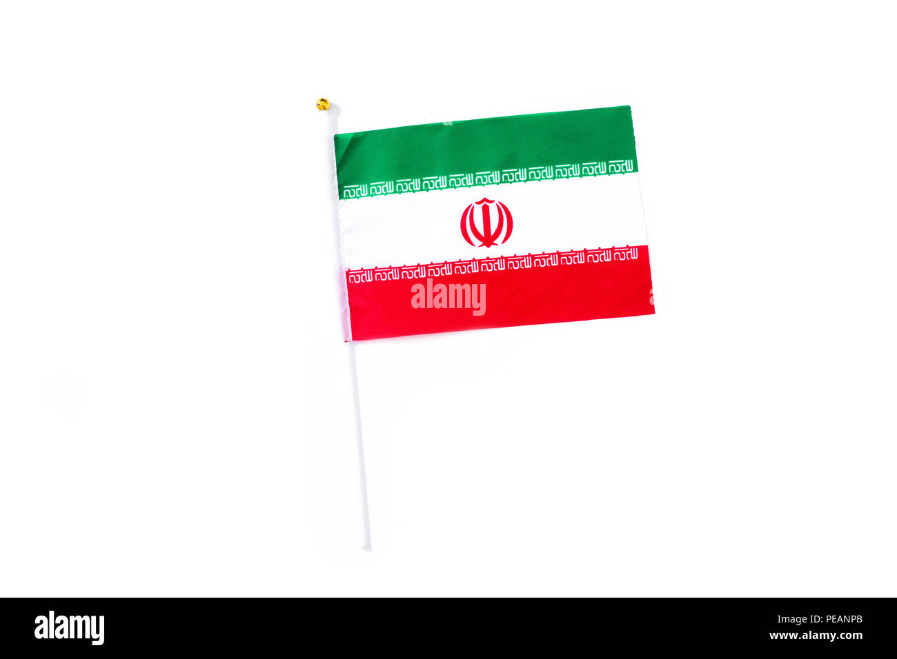 iranian flag isolated on white background Stock Photo - Alamy