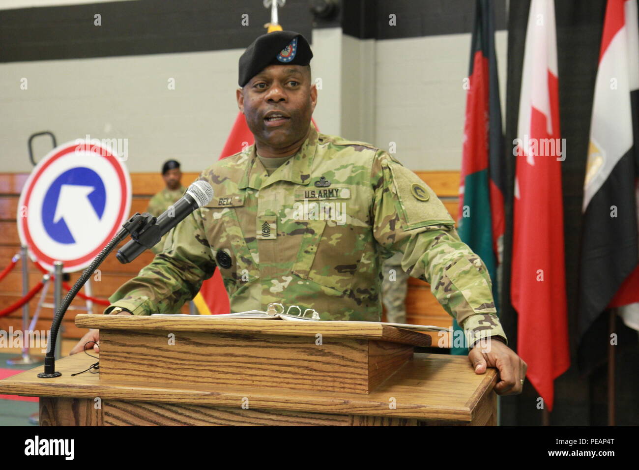 Command Sgt. Maj. Edward A. Bell Sr., incoming command sergeant major ...