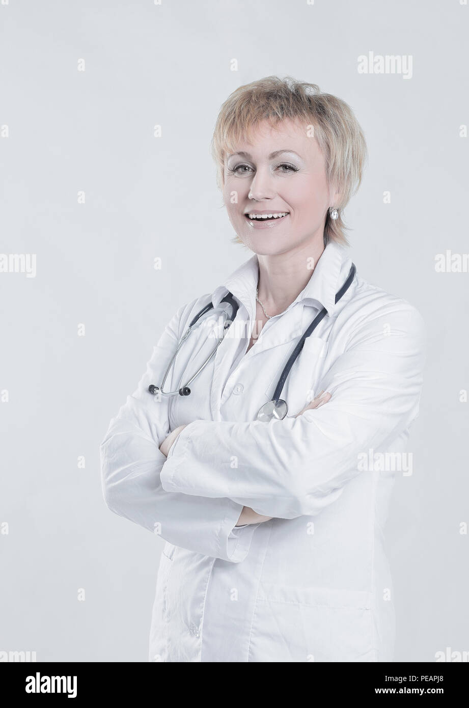 Practicing woman doctor stethoscope hi-res stock photography and images ...