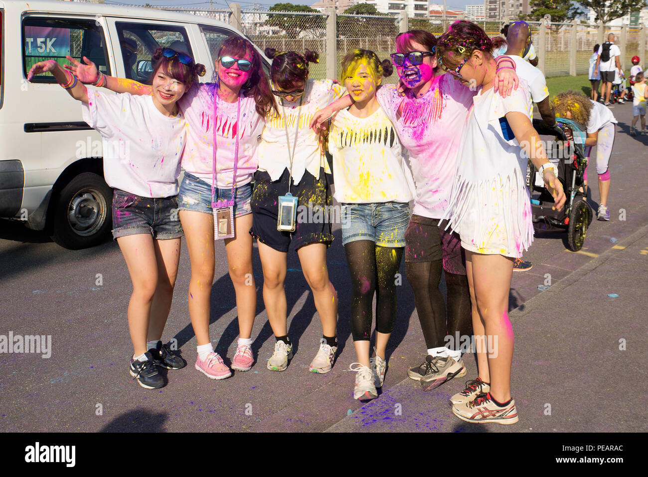 Okinawa residents pose for a photo during the 2015 United Service ...